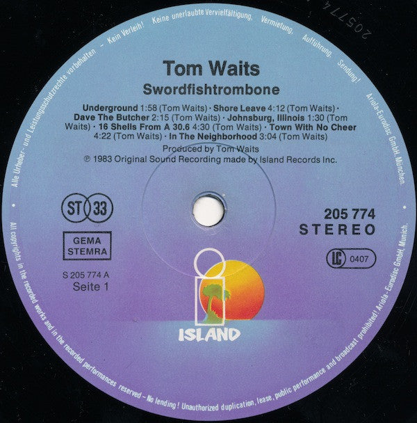 Swordfishtrombones by Tom Waits – discosdobau