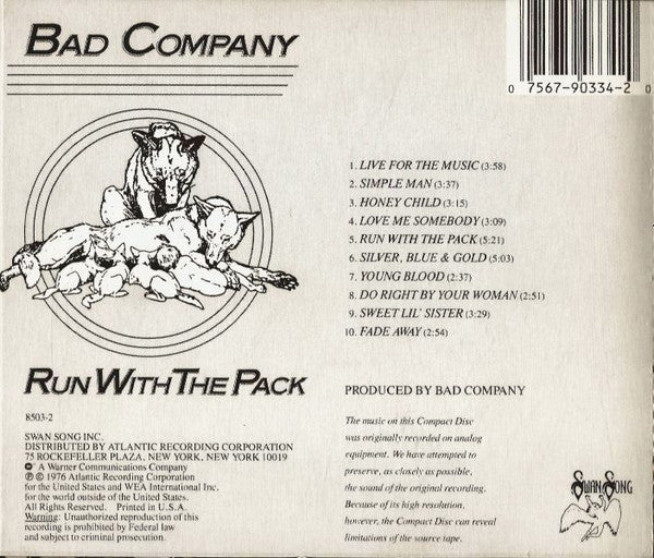 Run With The Pack by Bad Company – discosdobau